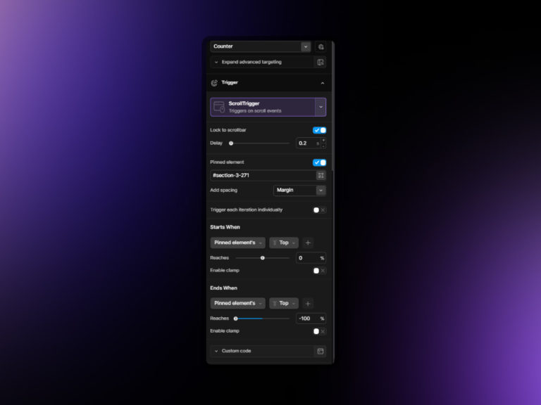 Animate Numbers on Scroll - motion.page