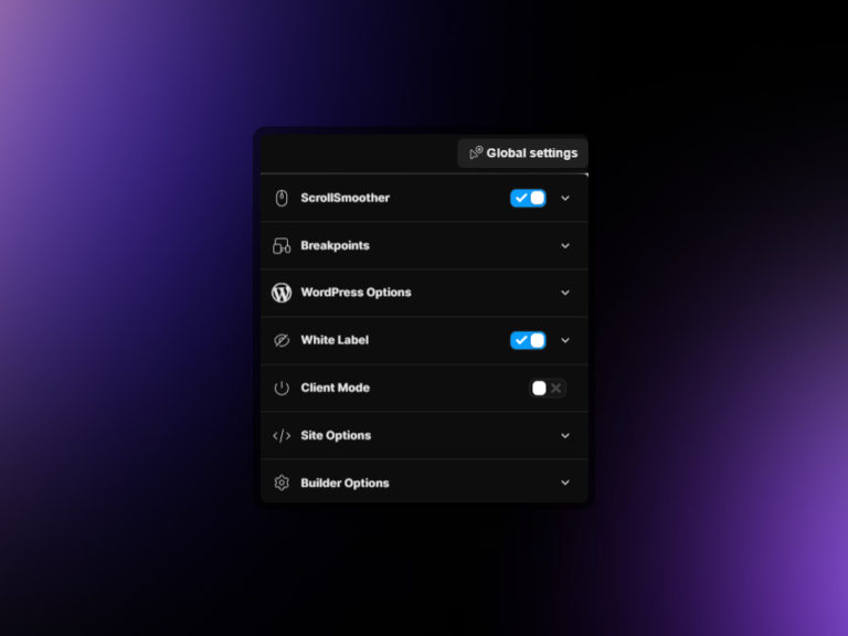 Global Settings - motion.page