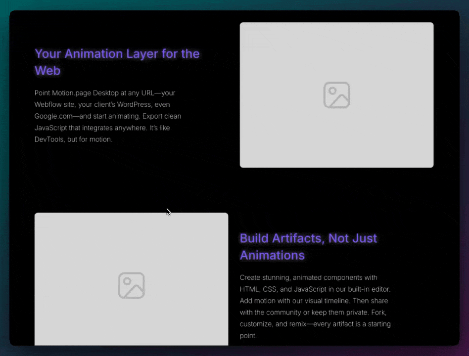 Create Revealing Text 2 - motion.page